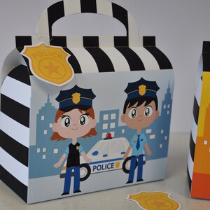 Cops and Robbers Police Party Favor Box - Digital PDF Printable DIY ...