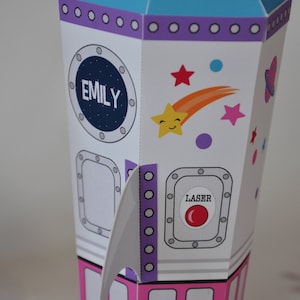 Outer Space Party Rocket Favor Box / Astronaut Party Favors / PDF ...