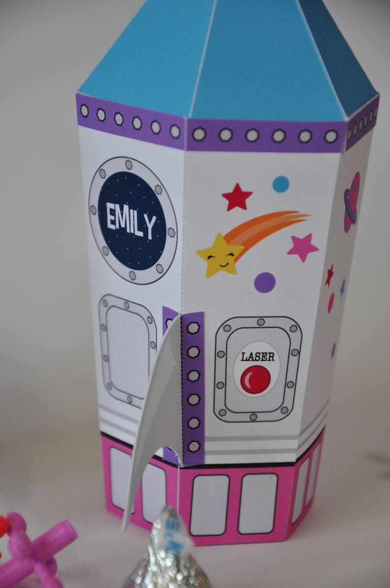 Outer Space Party Rocket Favor Box / Astronaut Party Favors / - Etsy