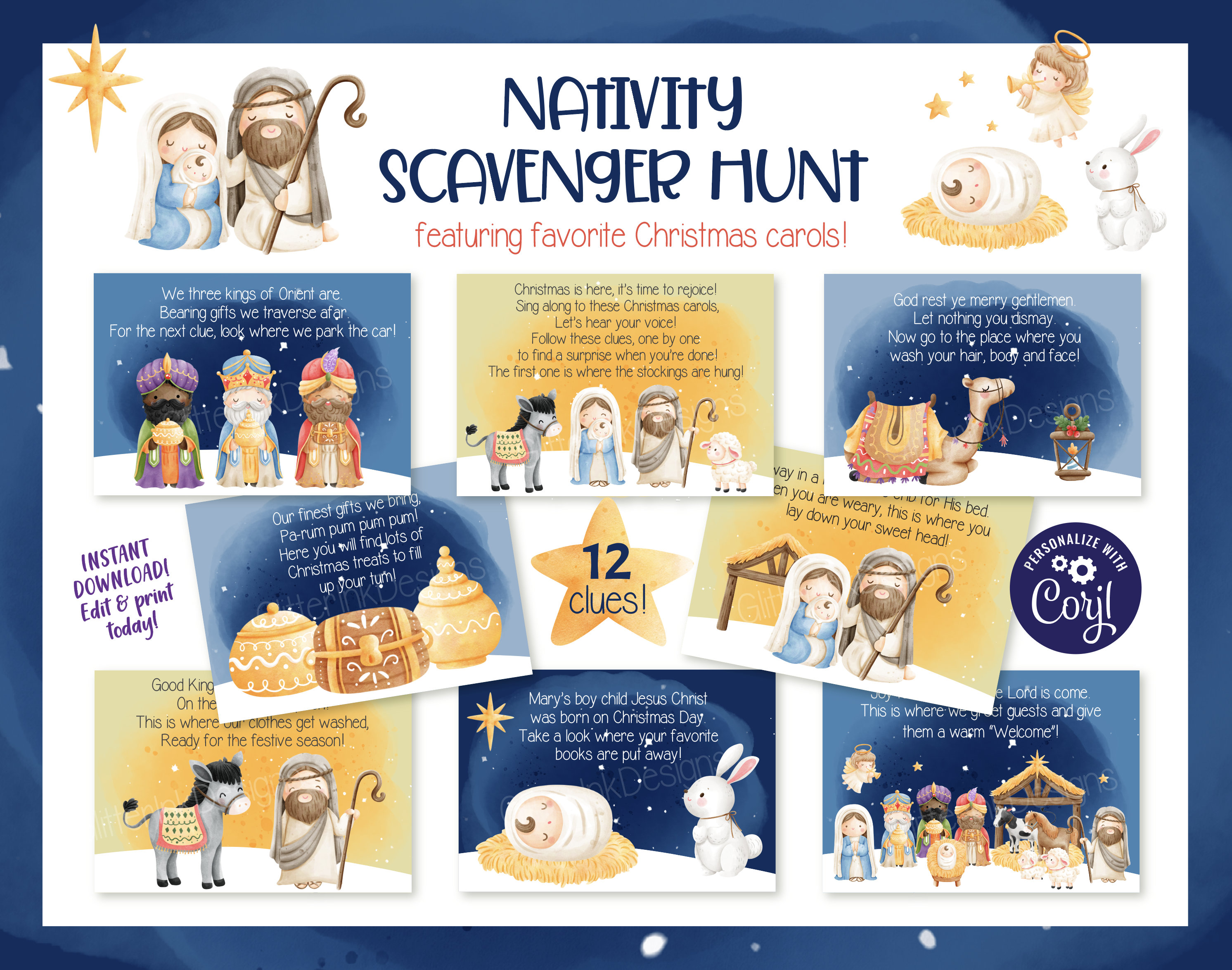 Christmas Nativity Scavenger Hunt - Etsy