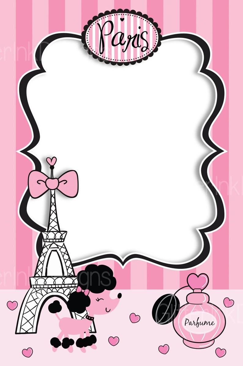 PRINTABLE 24x36 Paris Theme Party Photo Booth Frame / - Etsy
