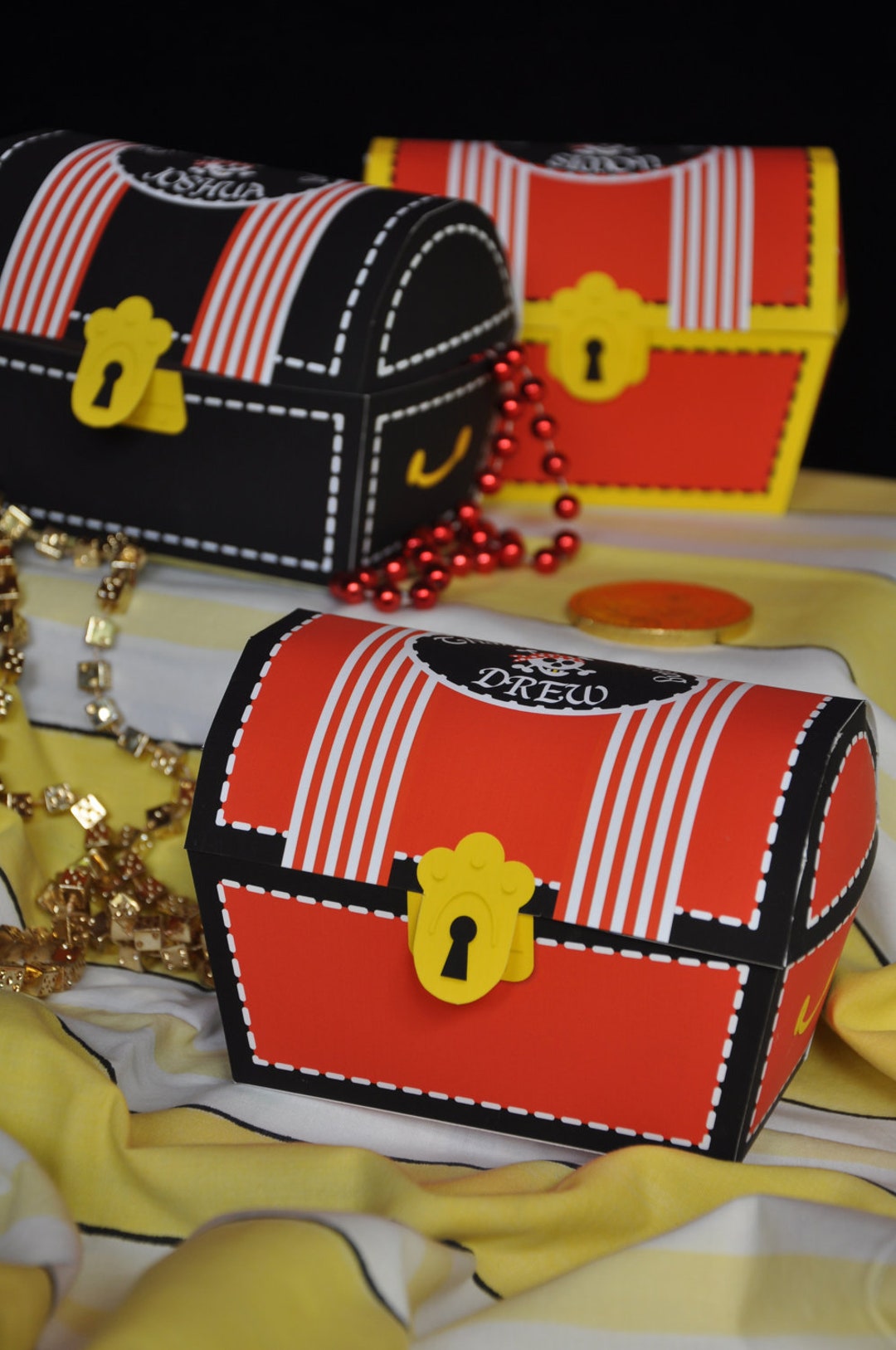 Pirate Party Treasure Chest Favor Box / Pirate Party Favors / Pirate ...