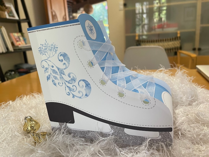 Ice Skate Favor Box / Ice Skating Party Favors / Ice Princess | Etsy