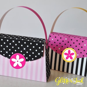 Purse Favor Box / Princess Party Printable Purse Party Favors ...