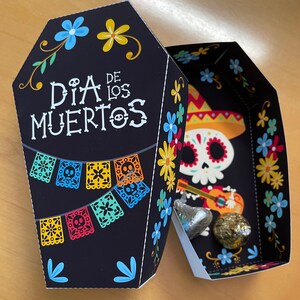 Day of the Dead Coffin Treat Box, Día De Los Muertos Sugar Skull Party ...