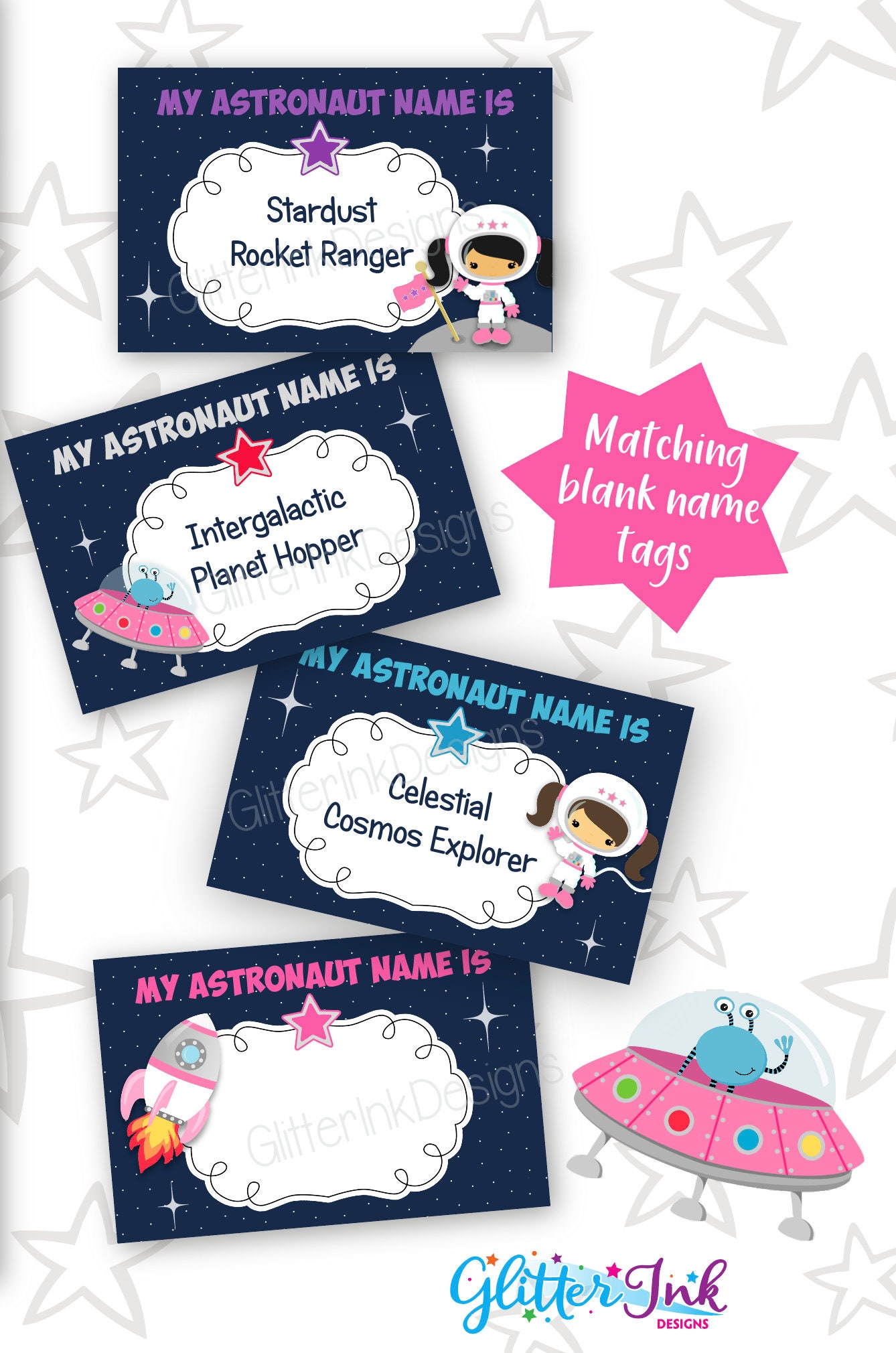 Astronaut Name Tags