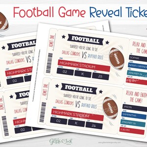 American Football Scavenger Hunt & Printable Tickets, Super Bowl Party ...