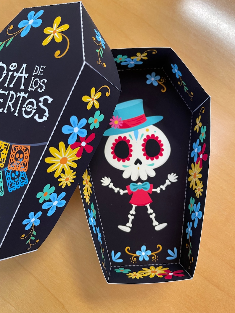 Day of the Dead Coffin Treat Box / Dia De Los Muertos Sugar - Etsy