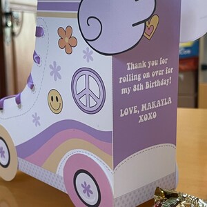 GROOVY Roller Skate Party Favor Boxes / Skate Favors Treat Box ...