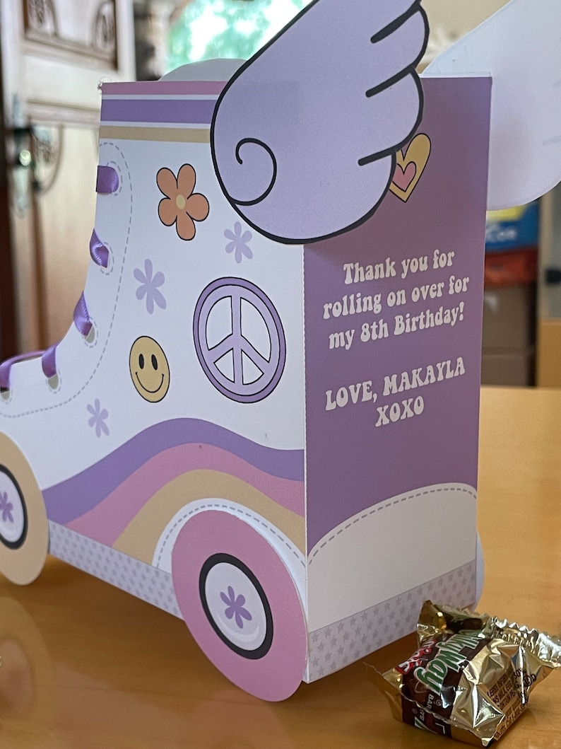 GROOVY Roller Skate Party Favor Boxes / Skate Favors Treat Box - Etsy