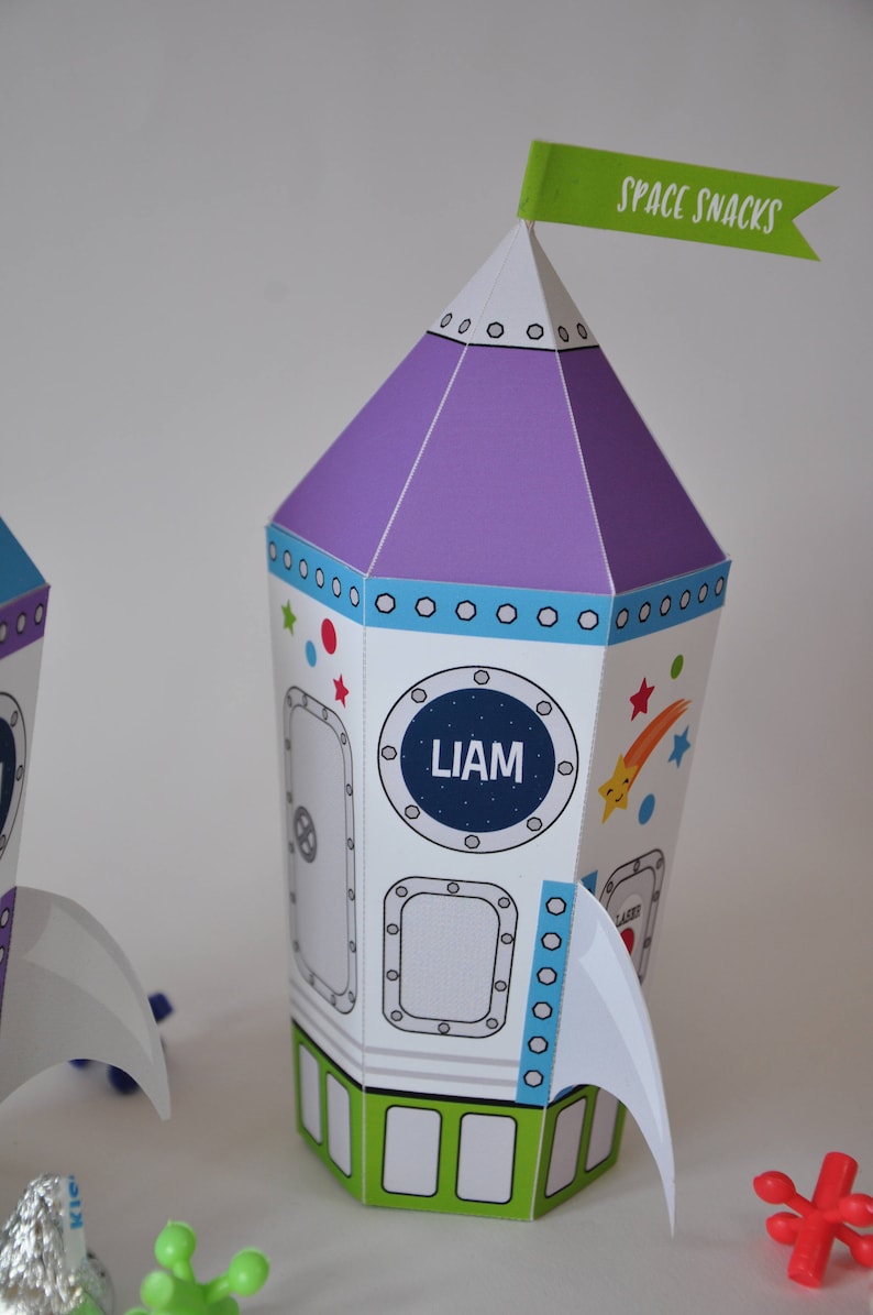 Outer Space Party Rocket Favor Boxes / Space Party Favors / Astronaut ...