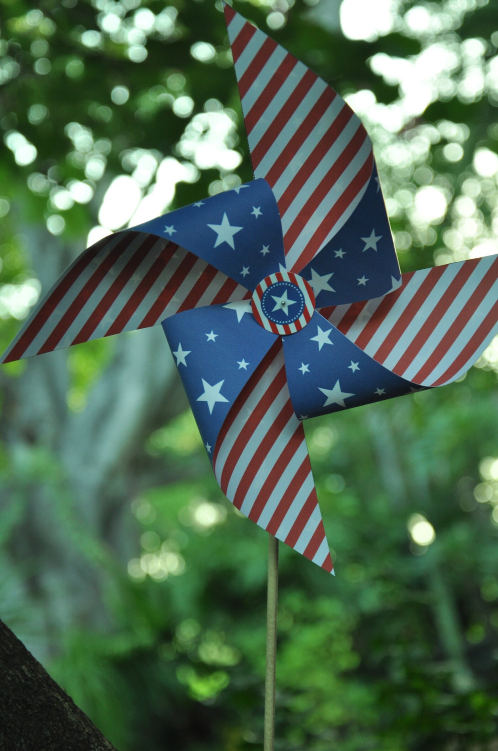 4th of July Paper Pinwheels / Stars and Stripes Fourth of July | Etsy