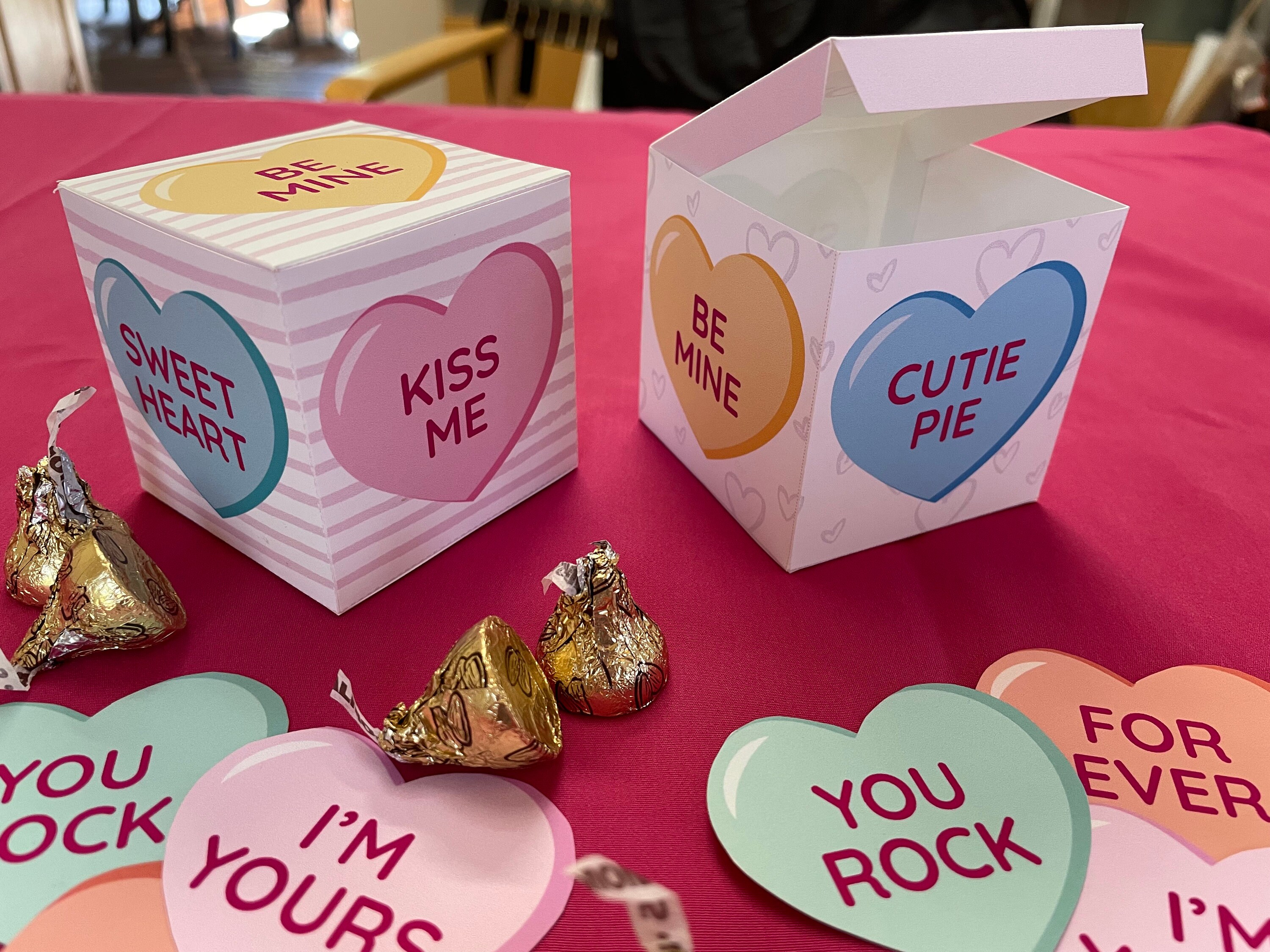 Valentines Day Conversation Hearts Printable Favor Boxes / Valentine ...