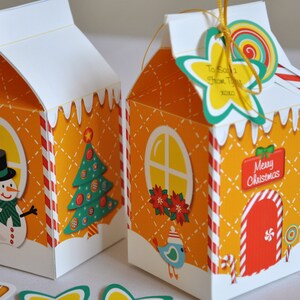 Christmas Gift Box / Gingerbread House Milk Carton / Gingerbread Man ...