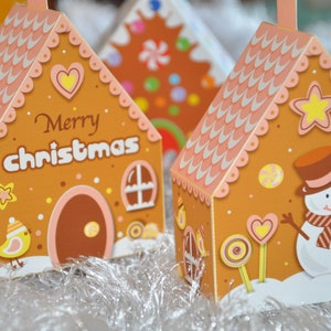 Gingerbread House Christmas Tree Ornaments / Gingerbread Gift Boxes ...