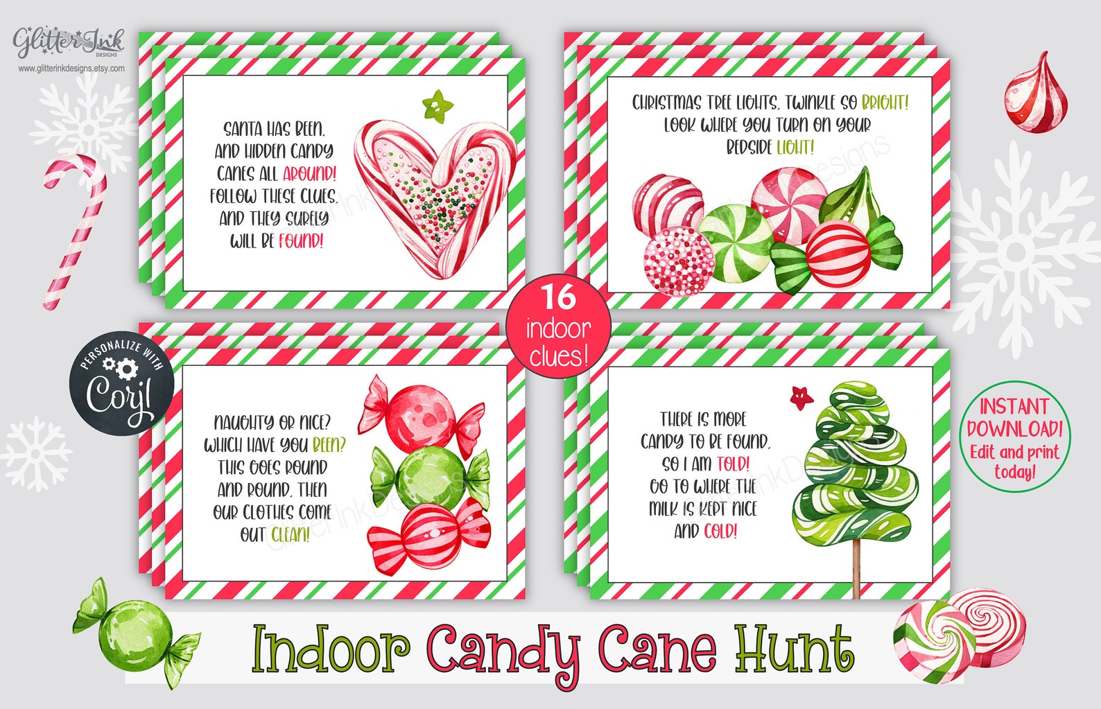 Indoor Candy Cane Hunt / Christmas Scavenger Hunt / Christmas - Etsy