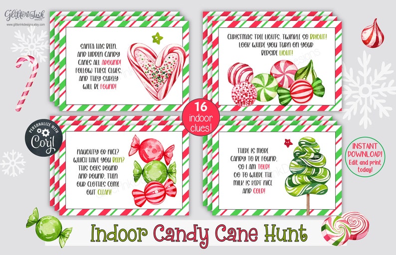 Indoor Candy Cane Hunt / Christmas Scavenger Hunt / Christmas - Etsy