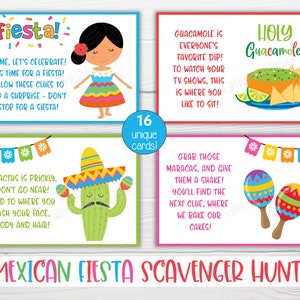 Mexican Fiesta Family Party Games / Taco Tuesday Birthday Scavenger ...