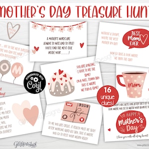 Mother's Day Scavenger Hunt / Happy Mothers Day Treasure Hunt Clues ...