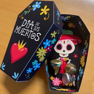 Day of the Dead Coffin Treat Box, Día De Los Muertos Printable Sugar ...