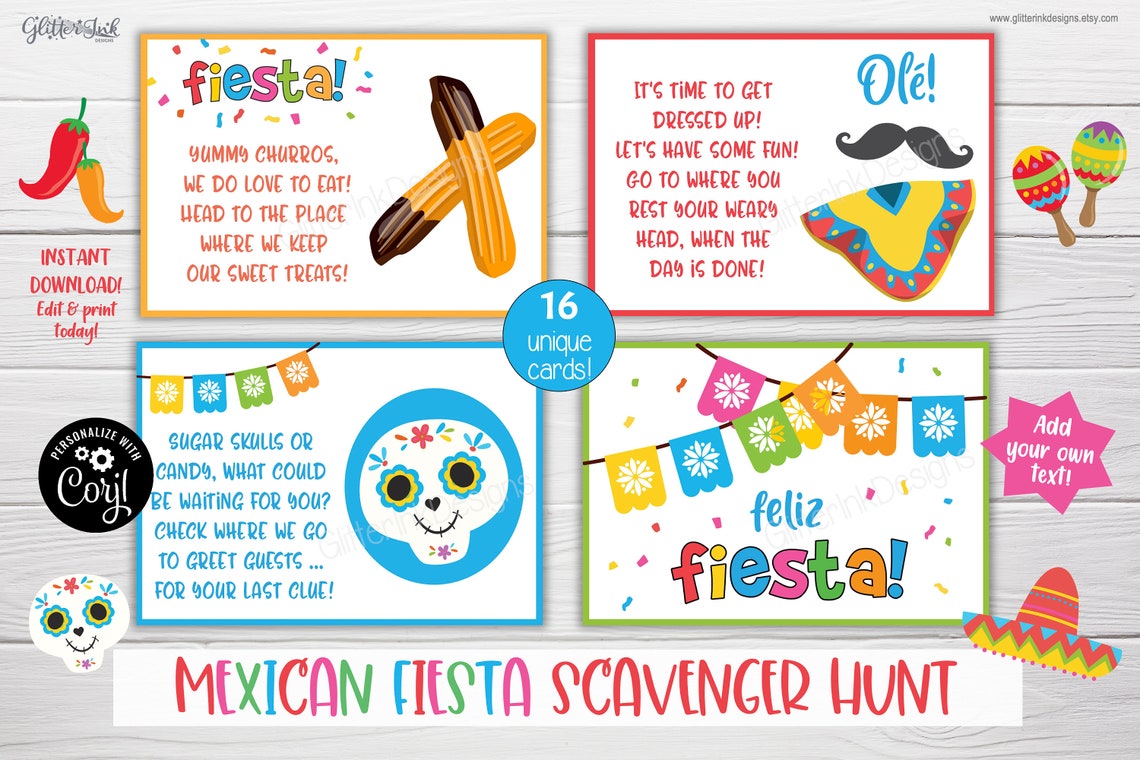 Mexican Fiesta Family Party Games / Taco Tuesday Birthday - Etsy
