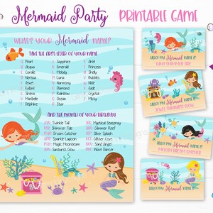 Pirate and Mermaid Party Game / What's Your Pirate Name? Whats Your ...