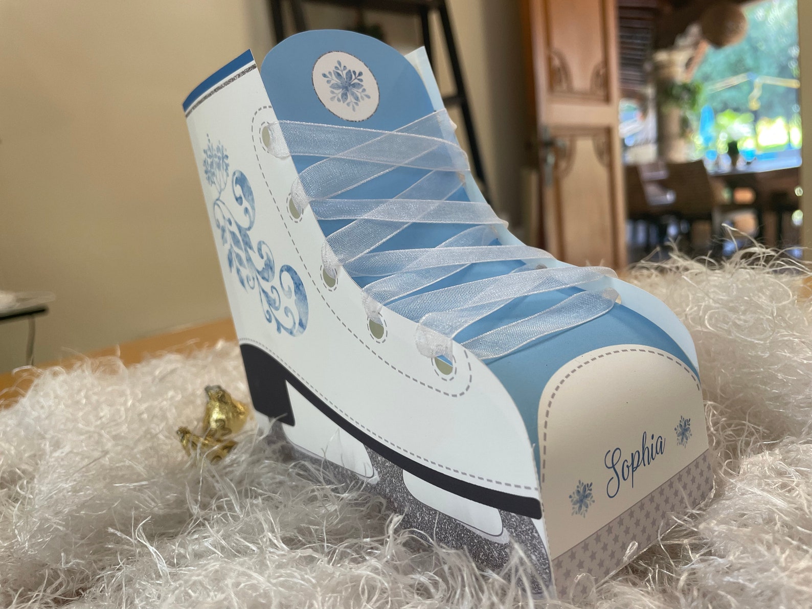 Ice Skate Favor Box / Ice Skating Party Favors / Ice Princess | Etsy