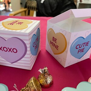 Valentines Day Conversation Hearts Printable Favor Boxes / Valentine ...