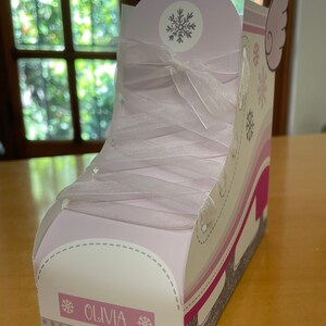 Ice Skate Favor Box / Ice Skating Party Favors / Ice Princess Skate ...
