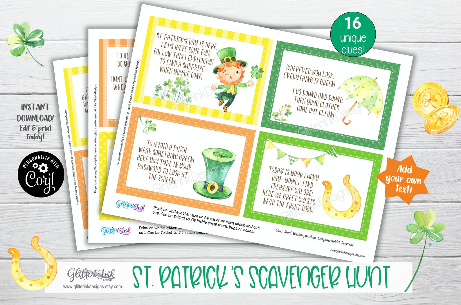 St Patricks Day Scavenger Hunt for Kids / St Patricks Day | Etsy
