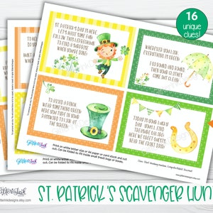 St Patricks Day Scavenger Hunt for Kids / St Patricks Day | Etsy