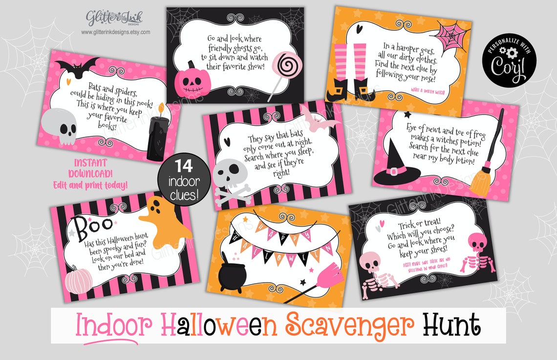 Indoor Halloween Scavenger Hunt / Kids Halloween Treasure Hunt - Etsy