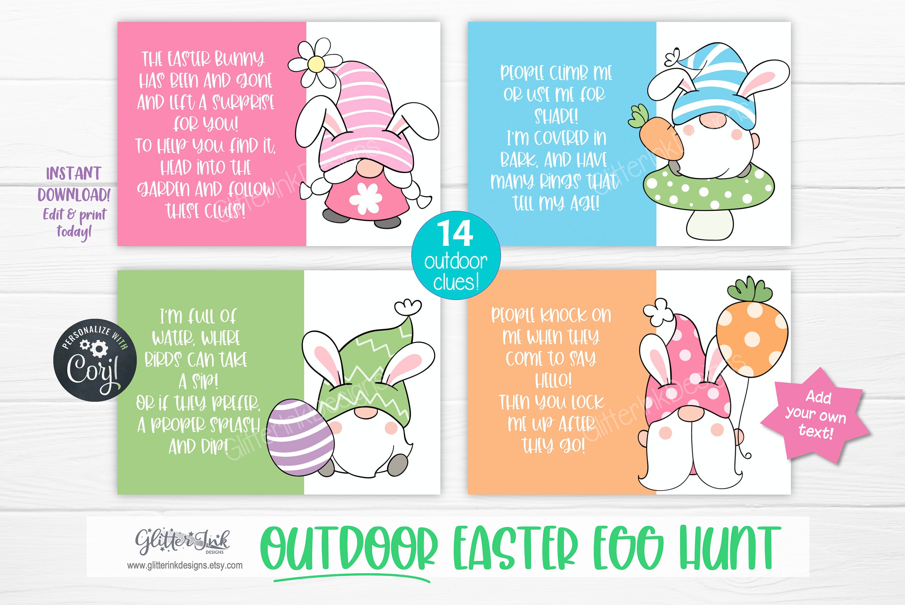 Outdoor Easter Scavenger Hunt for Kids / Easter Egg Hunt Clues ...