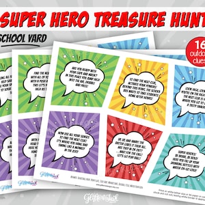 School Playground Superhero Scavenger Hunt / Superheroes Classroom ...