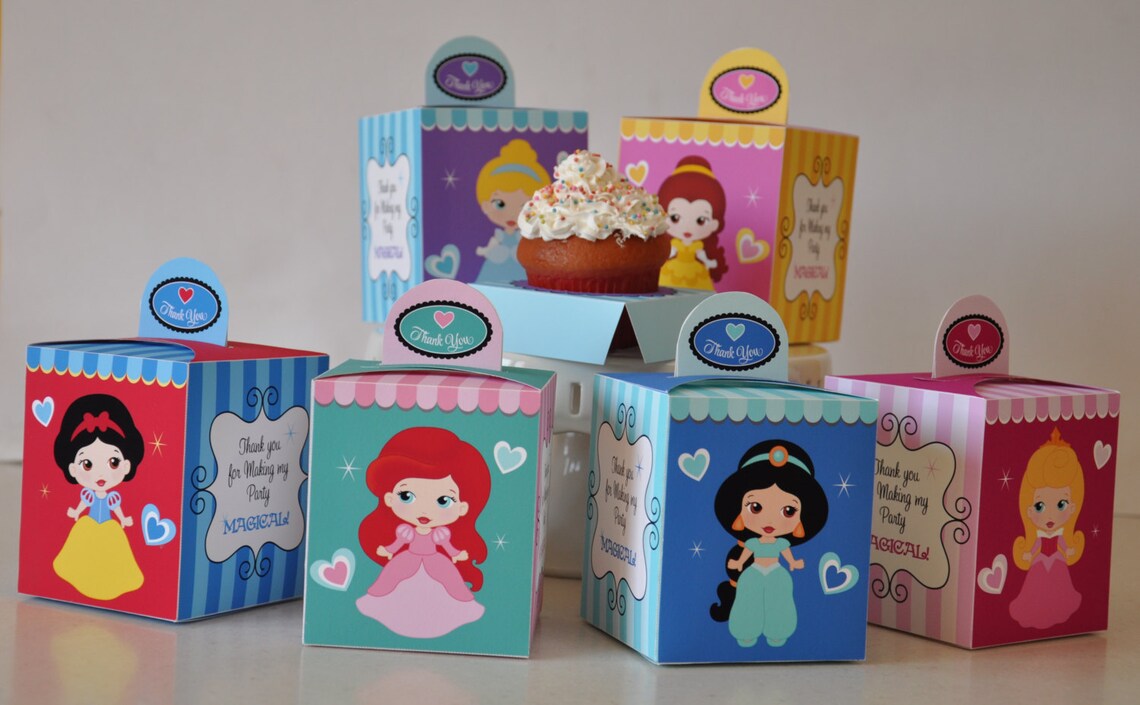 Princess Printable Treat Boxes / Princess Party Favors / Classic ...