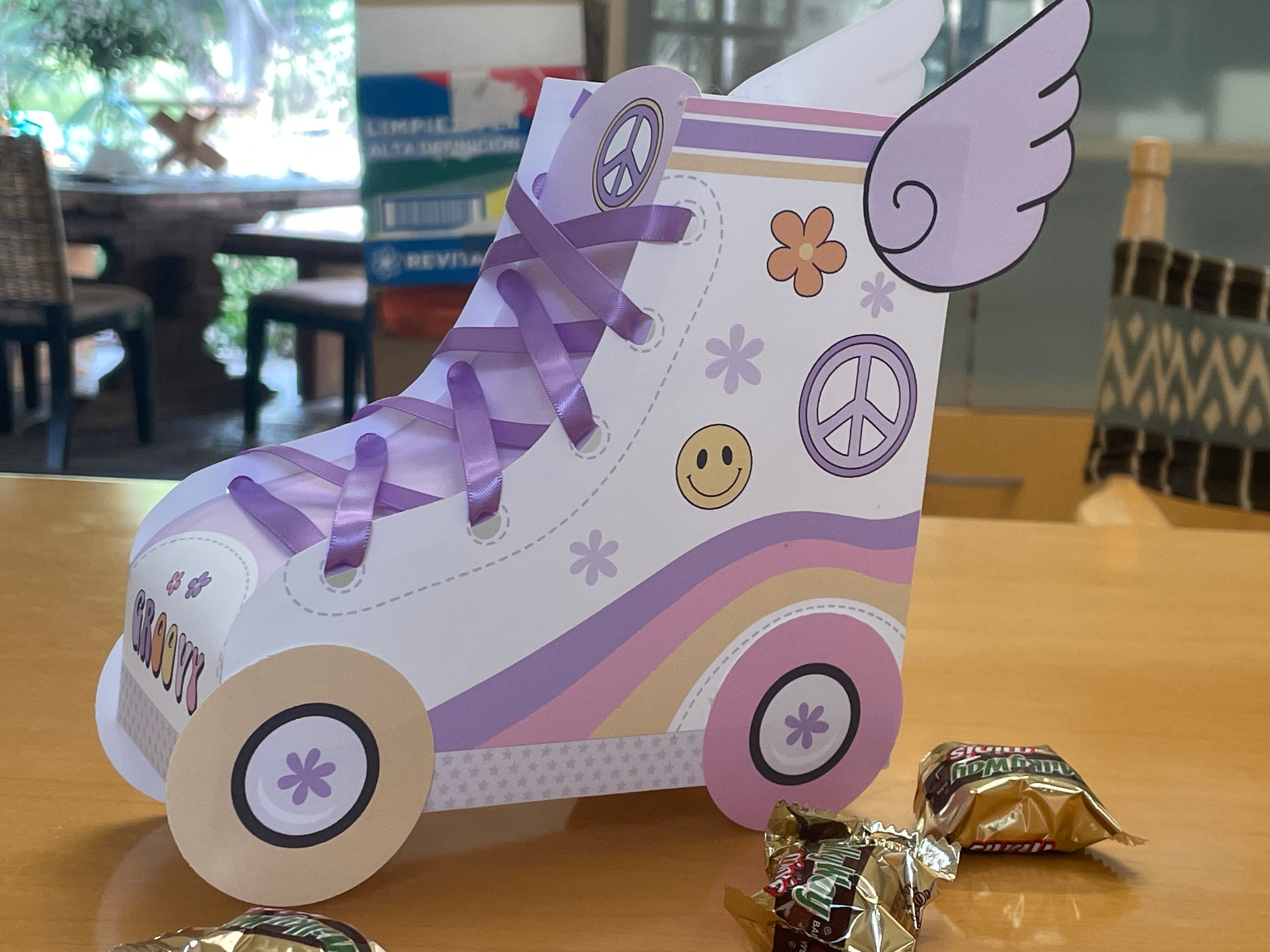 GROOVY Roller Skate Party Favor Boxes / Skate Favors Treat Box ...