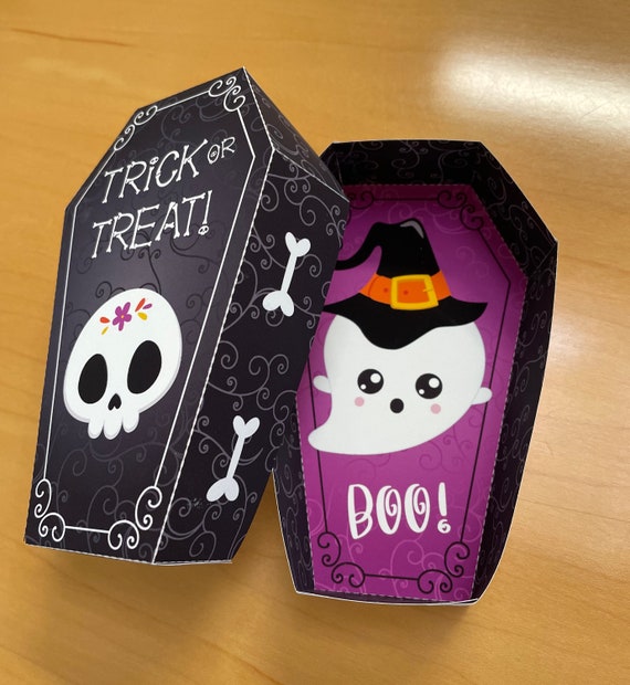 Halloween party coffin treat box / Printable coffin box party favors ...
