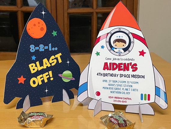 Outer space party printable invitation / Astronaut birthday ...
