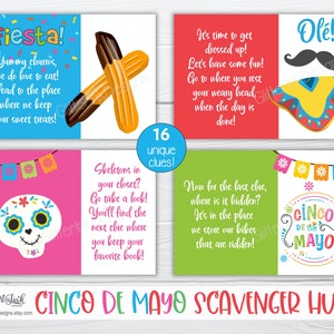 Cinco De Mayo Scavenger Hunt for Kids, Mexican Fiesta Editable Treasure ...
