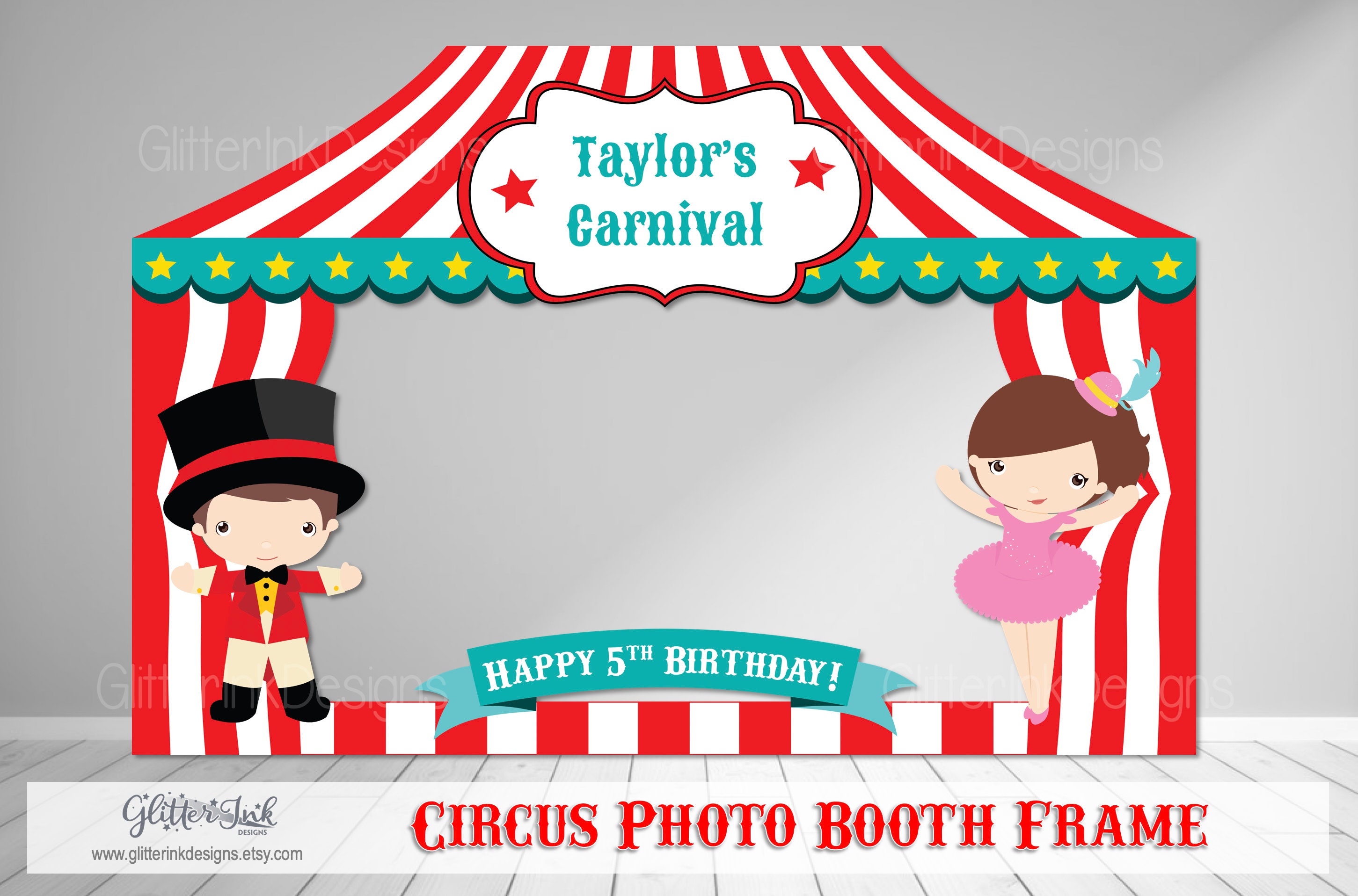 Circus Party Photo Booth Frame / Carnival Dancer Photo Booth Props ...