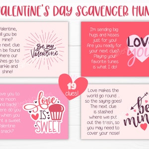 Valentine's Day Scavenger Hunt Printable Love Notes / Valentines Day ...