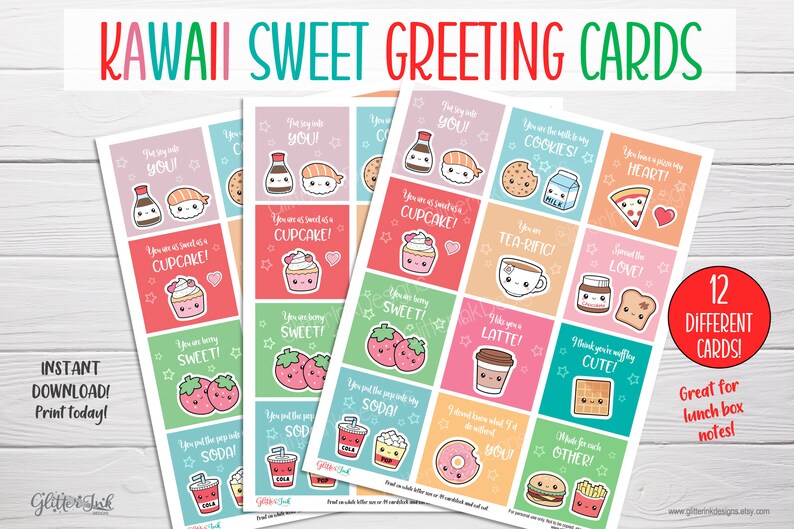 Cute Kawaii Lunch Box Notes / Better Together Sweet Love Notes ...