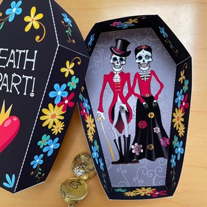 Day of the Dead Coffin Treat Box / Dia De Los Muertos Sugar Skull Party ...