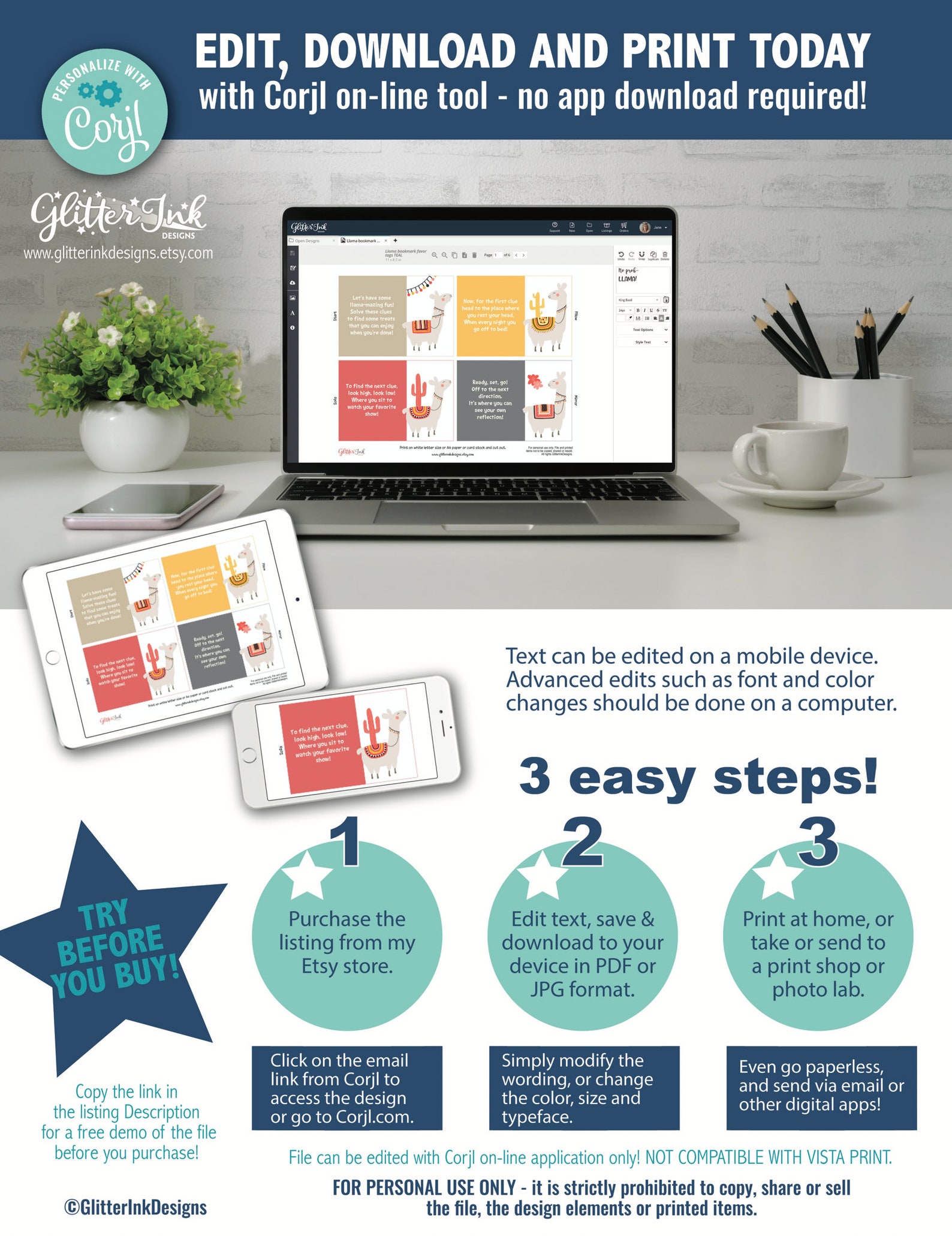 Llama Scavenger Hunt Clue Cards / Llama Party Treasure Hunt | Etsy