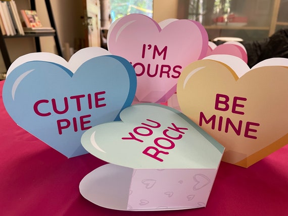 Conversation Hearts Box Template Paper Box Cutting Die Box Metal