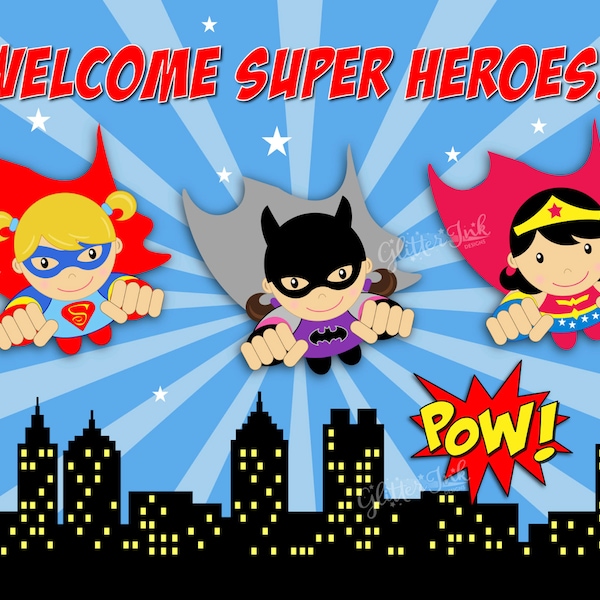 Superhero Backdrop - Etsy