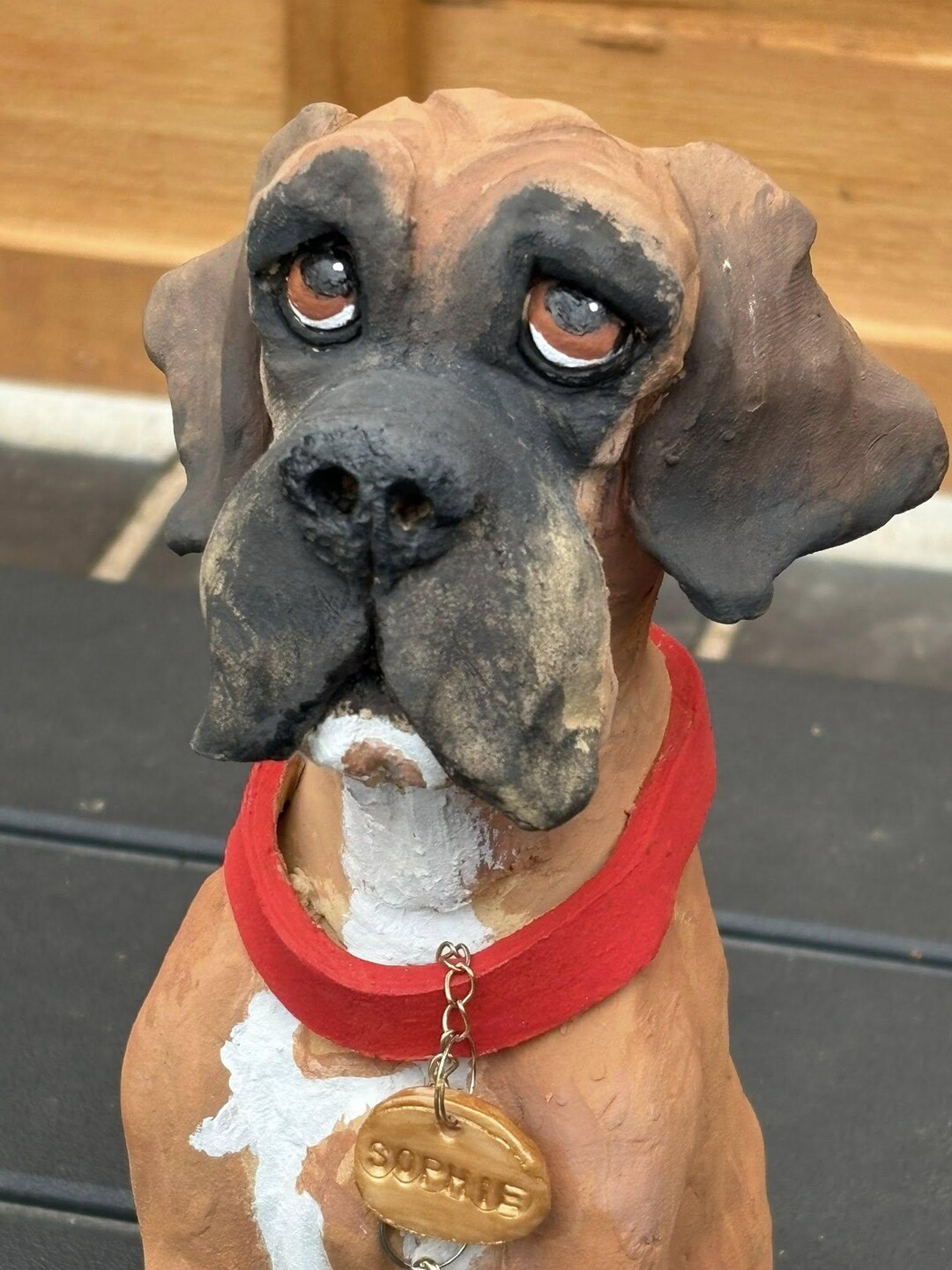 Ceramic Boxer Dog Sculpture - Etsy