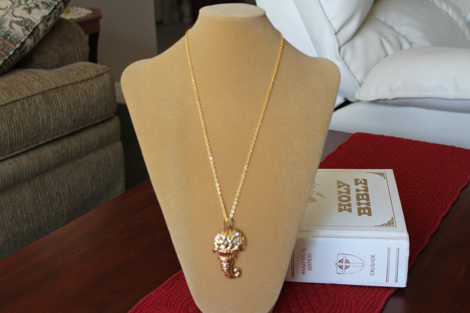Monet Gold Plated Cornucopia Gold Colored Torch Accent of - Etsy UK