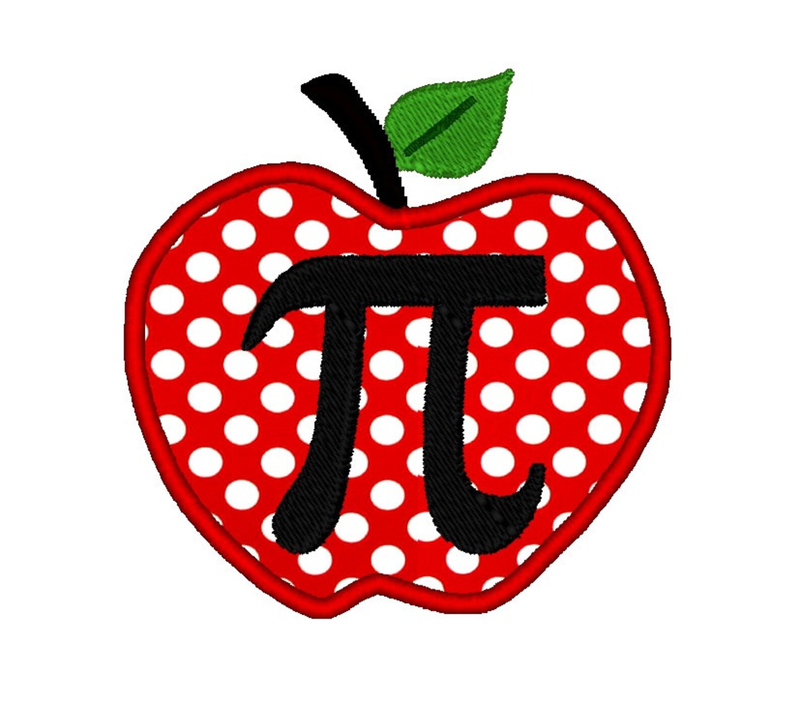 Apple Pi Pie INSTANT DOWNLOAD Applique. Machine Embroidery Design ...