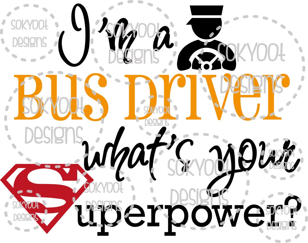 I'm a BUS DRIVER What's Your Superpower Rainbow - Etsy